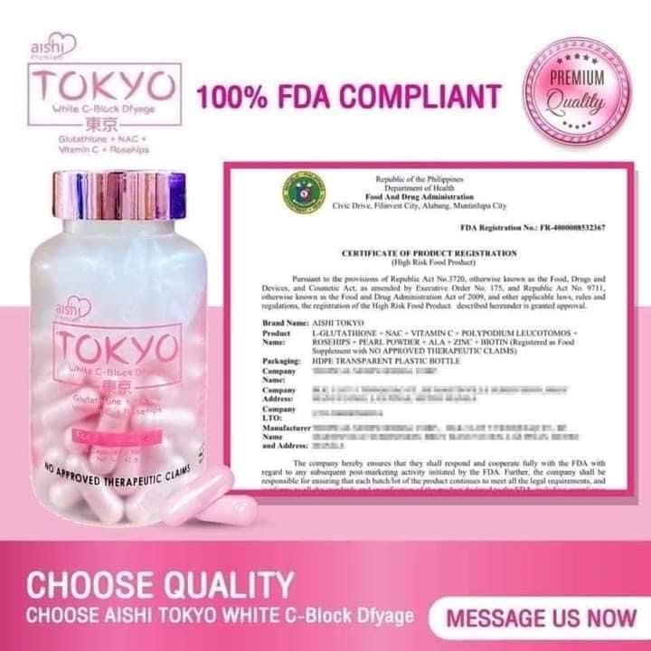 Tokyo Gluta Capsules (Mailing), Health & Nutrition, Health Supplements ...