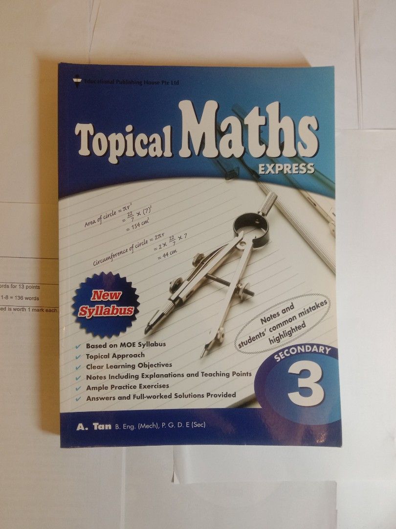 Topical math ip express secondary 3 assessment book revision guide ...