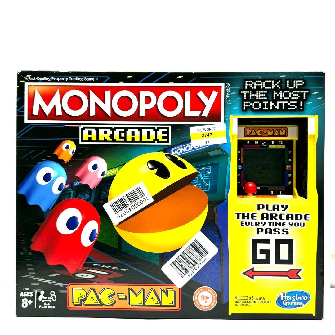 TP-Monopoly Arcade Pac-Man Game; Monopoly Board Game for Children Aged ...
