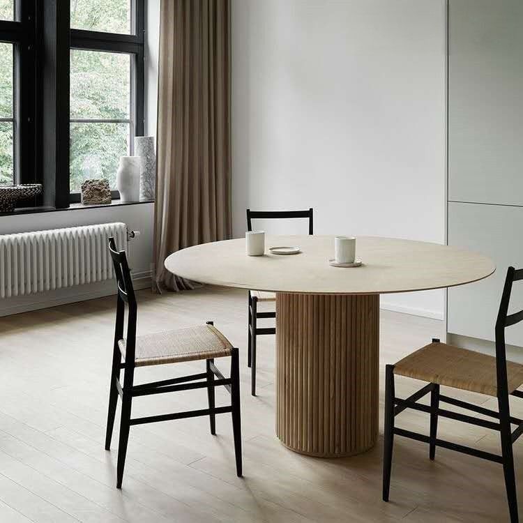 (TWS) SOLID WOOD DINING TABLE (JAPANDI), Furniture & Home Living ...