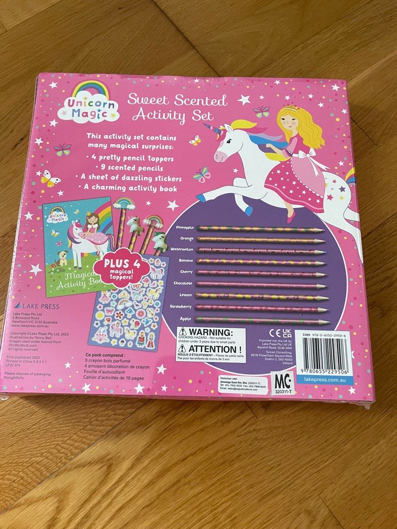 Unicorn magic activity book for kids booksets with 9 scented color ...