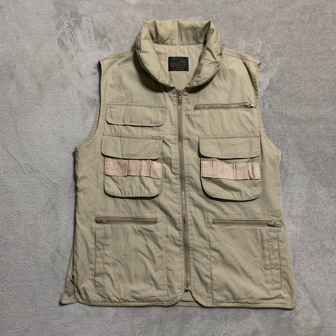 vest safari, Men's Fashion, Tops & Sets, Vests on Carousell