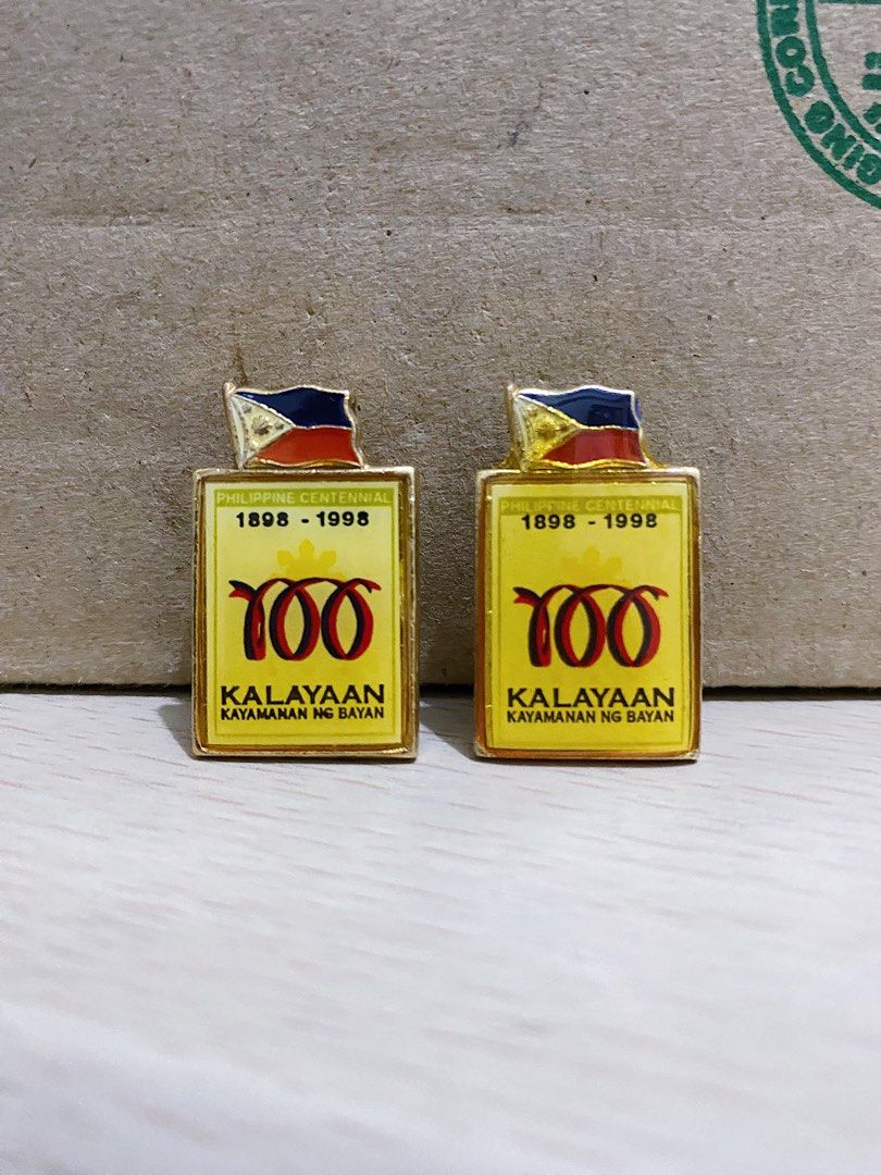 (Vintage) 1998 Philippine Centennial - (1898-1998) Kalayaan Kayamanan ng Bayan - Brooch Pin (Set ...