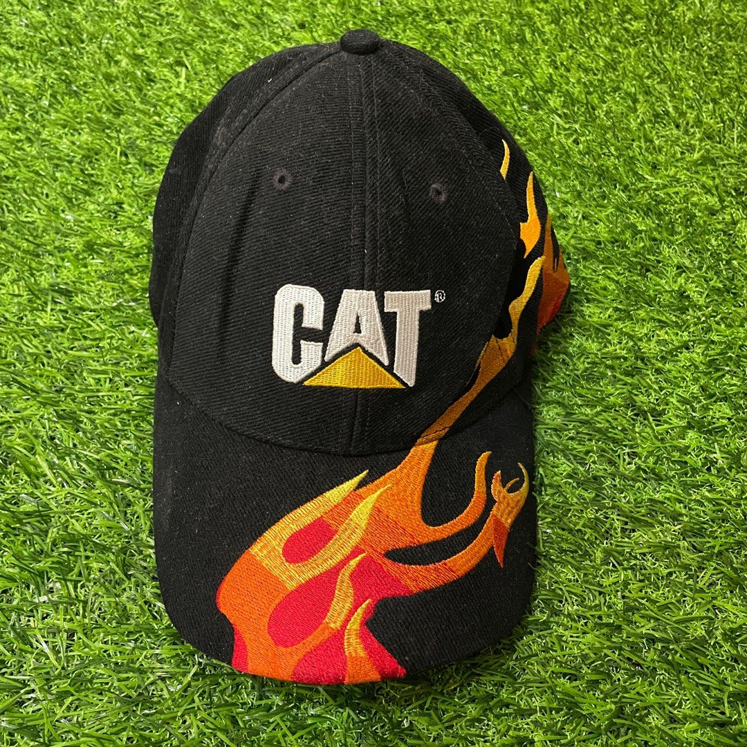 Vintage Caterpillar Flames Cap, Men's Fashion, Watches & Accessories ...