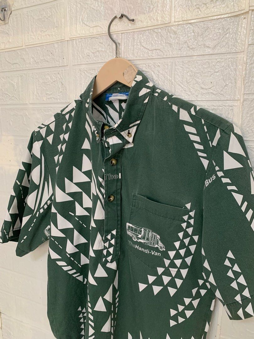 Vintage Island Traditions Hawaii Aloha Shirt (Green), Men's Fashion ...