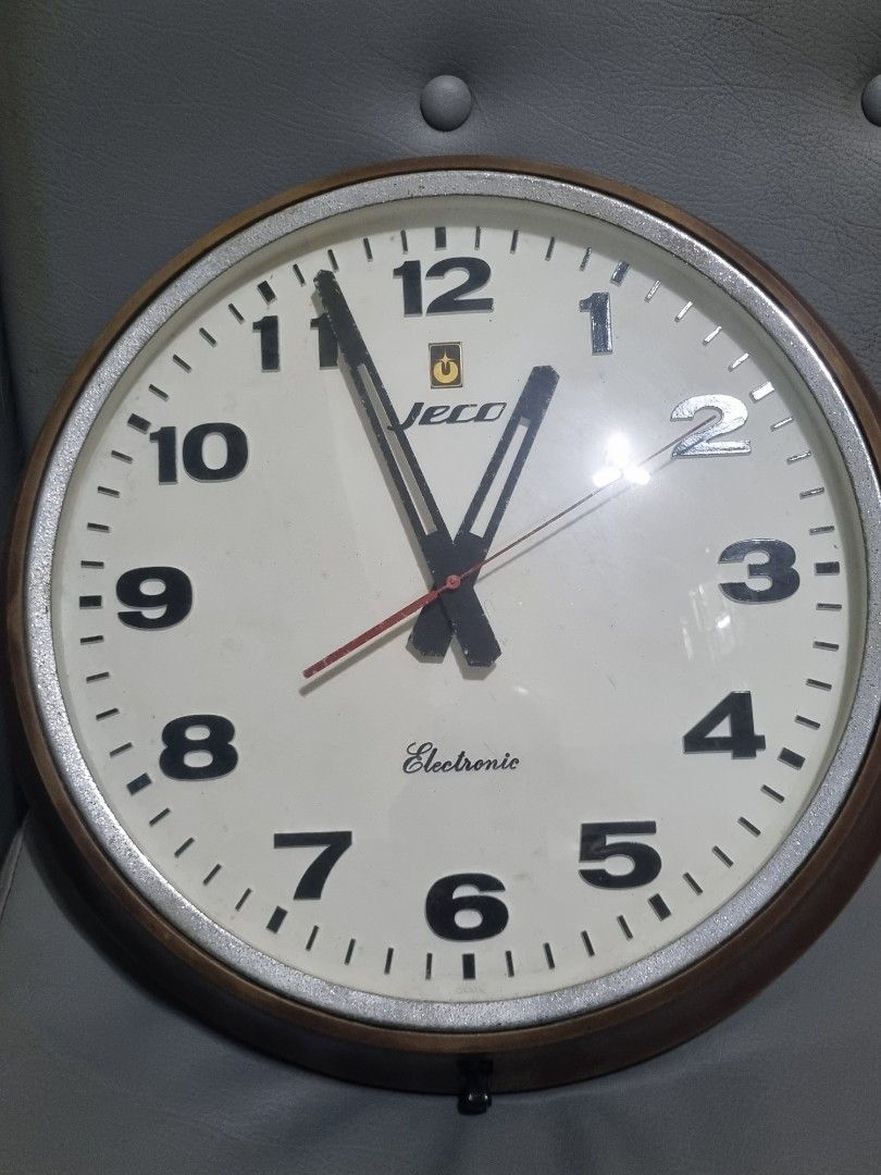 Vintage Jeco Electronic wall clock Japan, Furniture & Home Living, Home ...