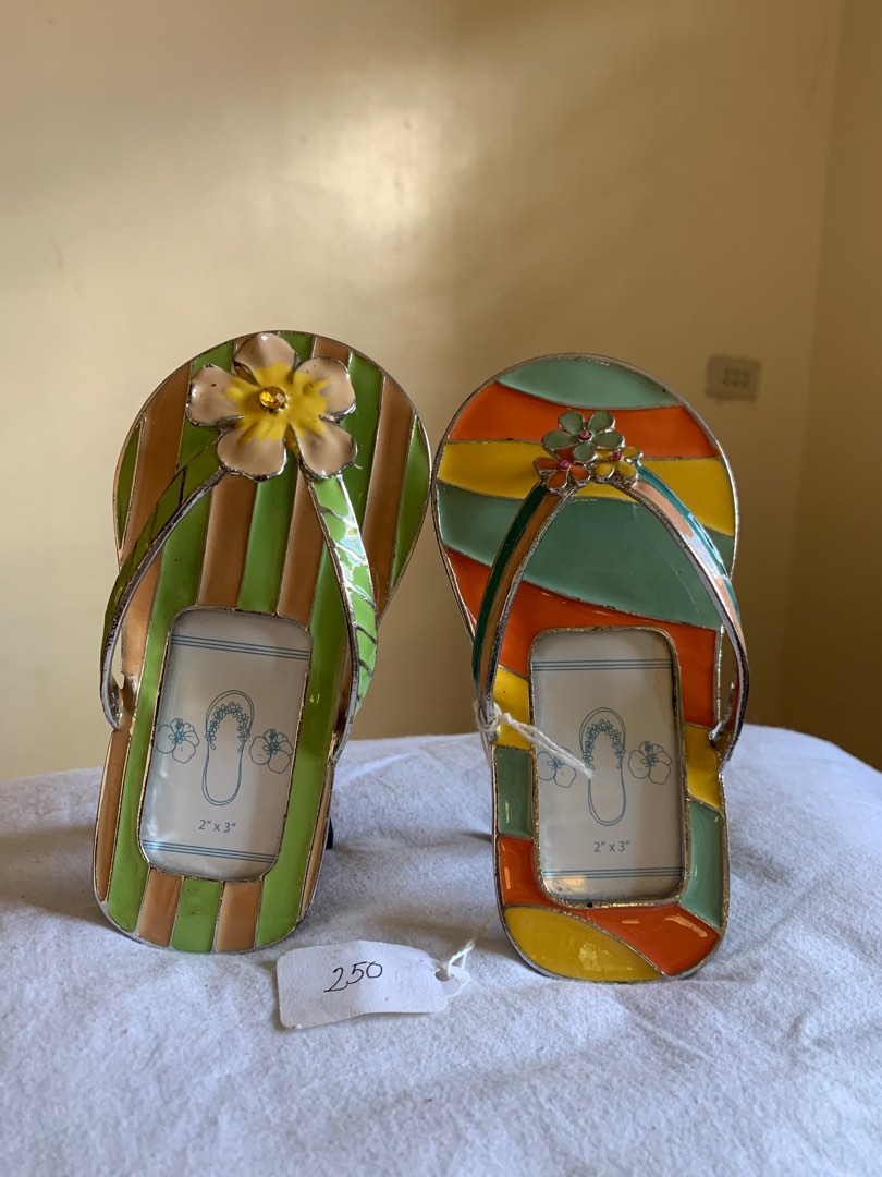 Vintage metal made slippers mini frames from USA, Furniture & Home ...