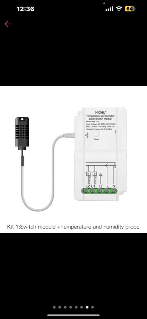 WiFi Smart Temperature Humidity Switch Module Sensor Dual Relay Output Smart Life App Wireless ...