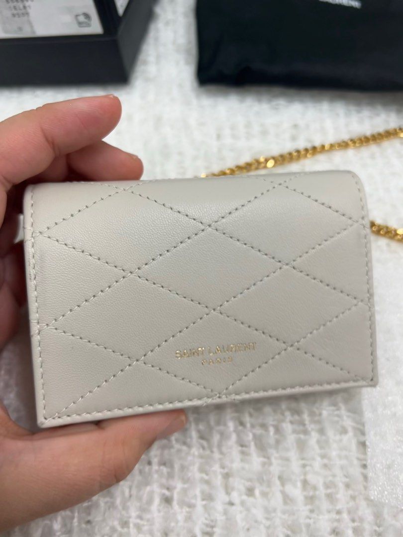 YSL Mini Chain Wallet, Luxury, Bags & Wallets on Carousell