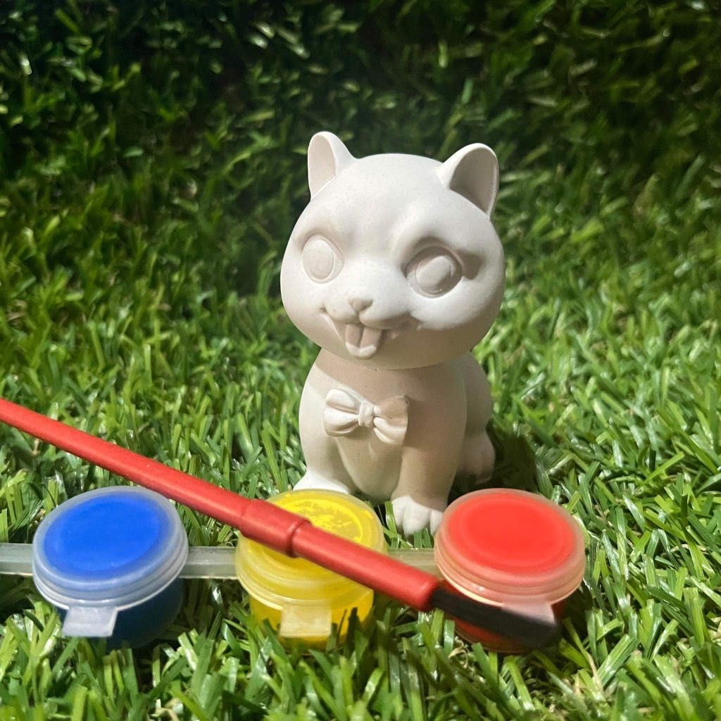 2 Dogs and a Cat Plaster Miniature Pets paint your own, Hobbies & Toys ...