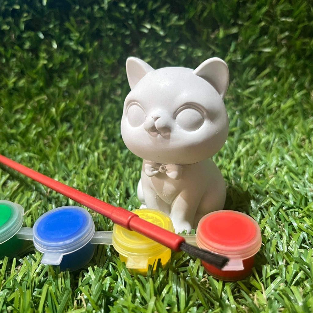 2 Dogs and a Cat Plaster Miniature Pets paint your own, Hobbies & Toys ...