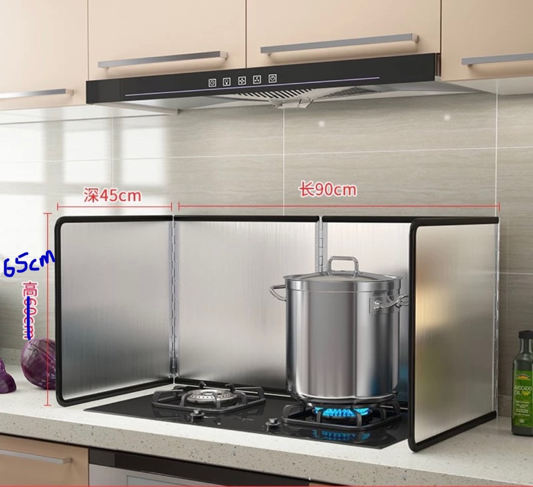 304 stainless steel oil baffle kitchen gas stove cooking oil splash ...
