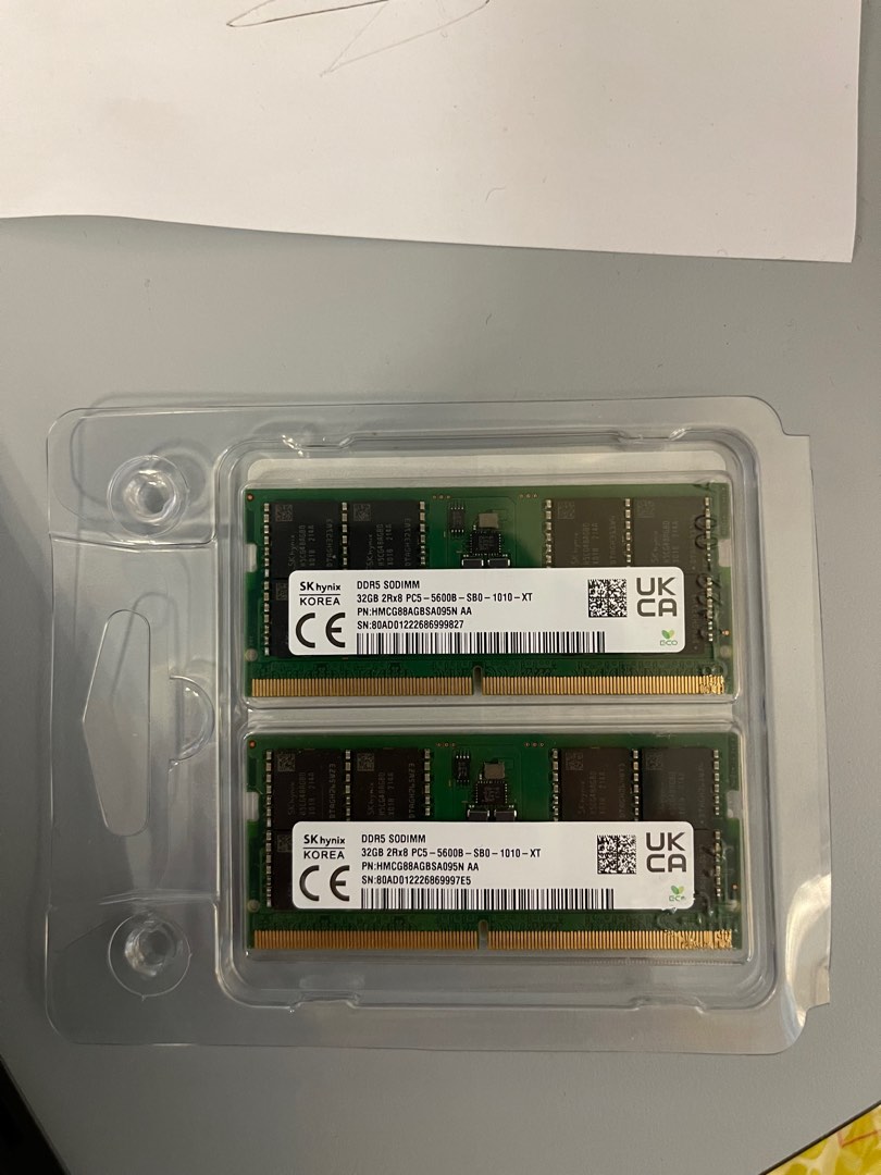 64GB SK Hynix ddr5 5600MHZ sodium kit (32GB * 2), 電腦＆科技, 電腦周邊及配件, 電腦周邊 ...