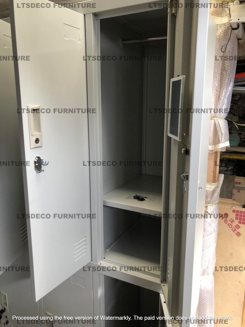 6DOOR STEEL LOCKER WITH SHELVES OFFICE PARTITION, Furniture & Home ...