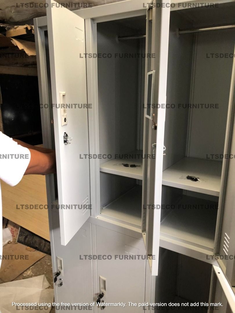 6DOOR STEEL LOCKER WITH SHELVES OFFICE PARTITION, Furniture & Home ...