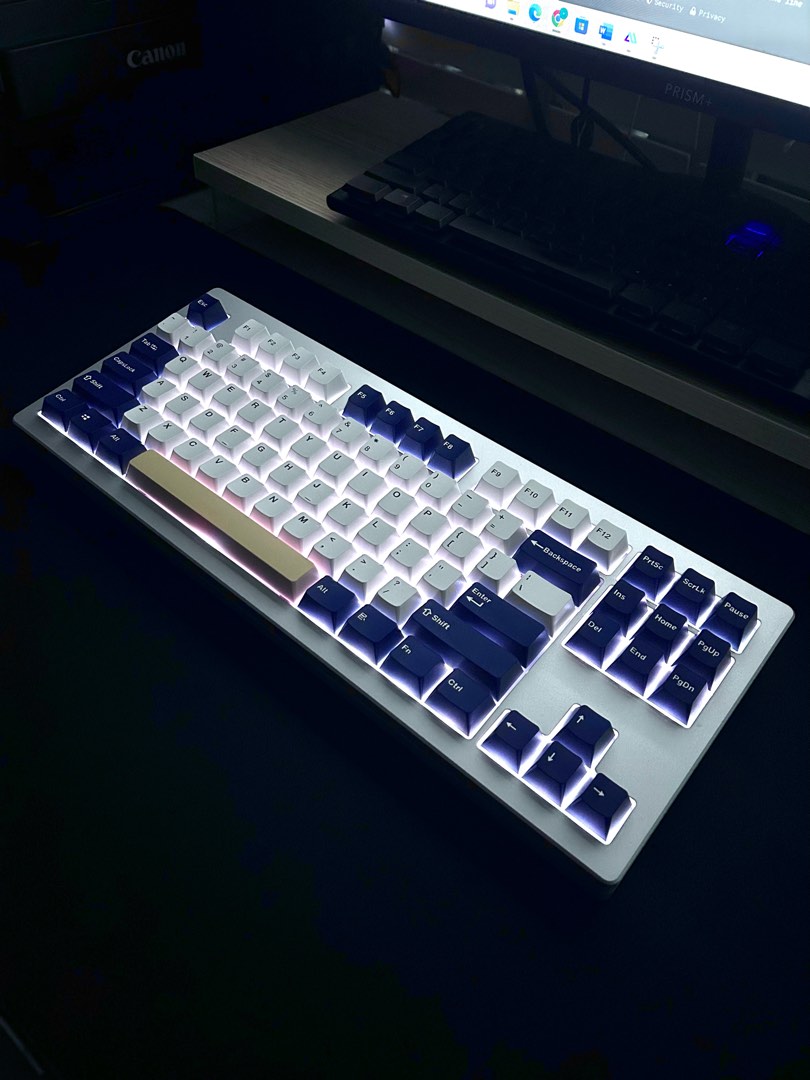 75% Custom Mechanical Keyboard (Rudy Keycaps) - Fully modded aluminium - Tri mode, Computers ...