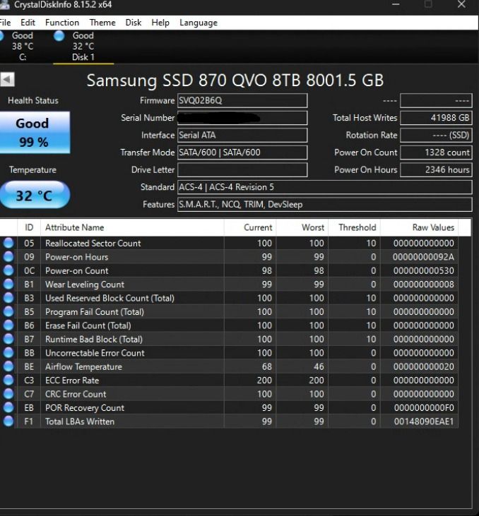 8TB SSD Samsung 870 QVO SATA Solid-state Hard Disk Drive HDD for Laptop ...