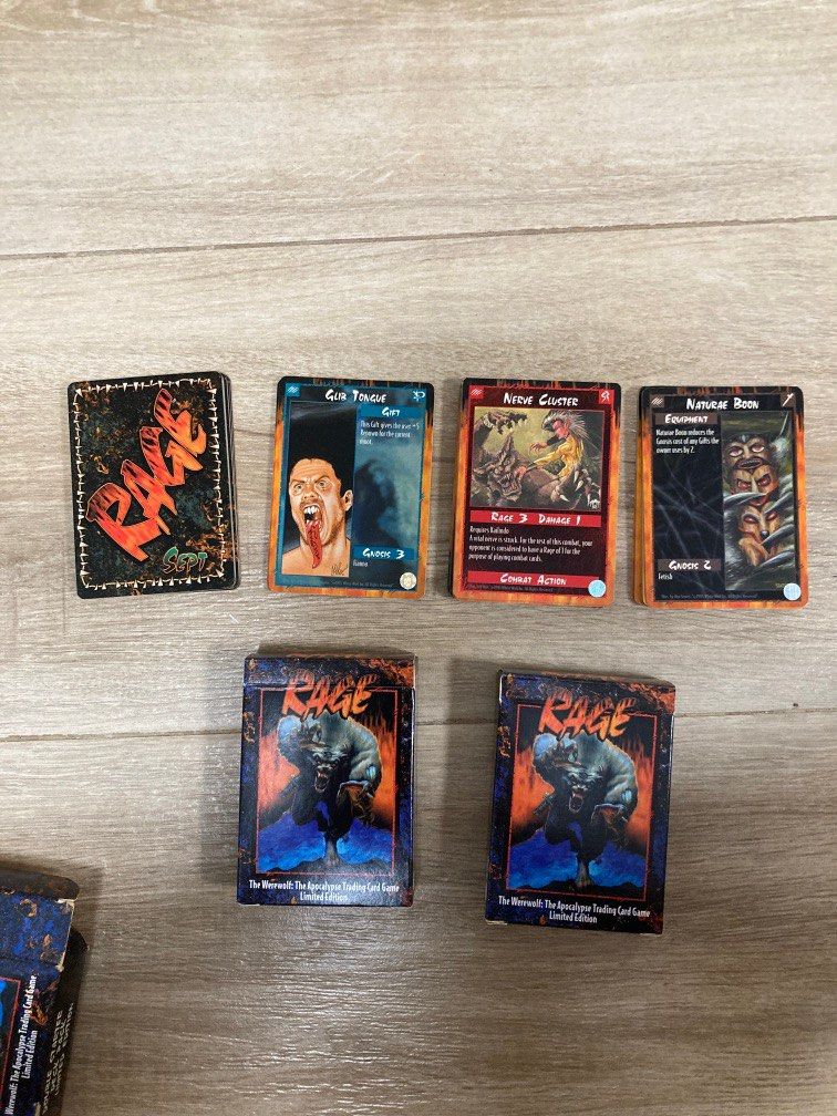 代售 Rage the werewolf trading card game double set, 興趣及遊戲, 玩具 & 遊戲類 ...