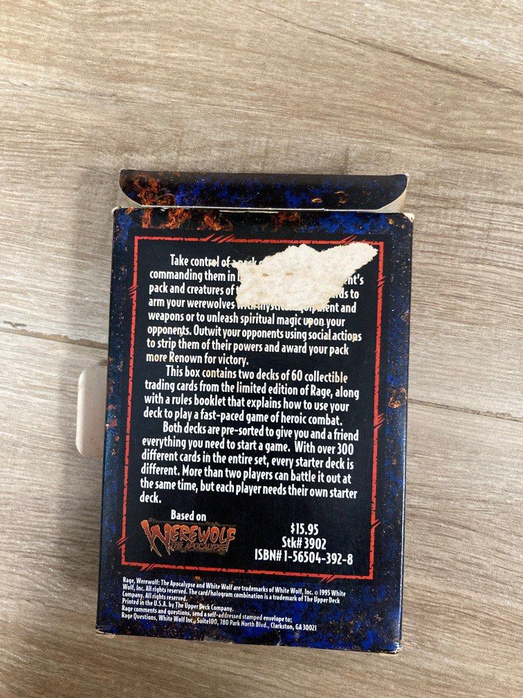 代售 Rage the werewolf trading card game double set, 興趣及遊戲, 玩具 & 遊戲類 ...