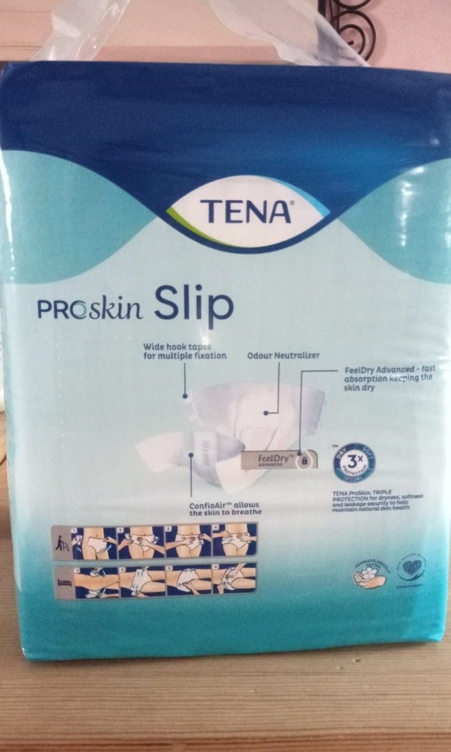 Tena pro slip plus 6 x12= 72 diapers size L tape, Health & Nutrition ...