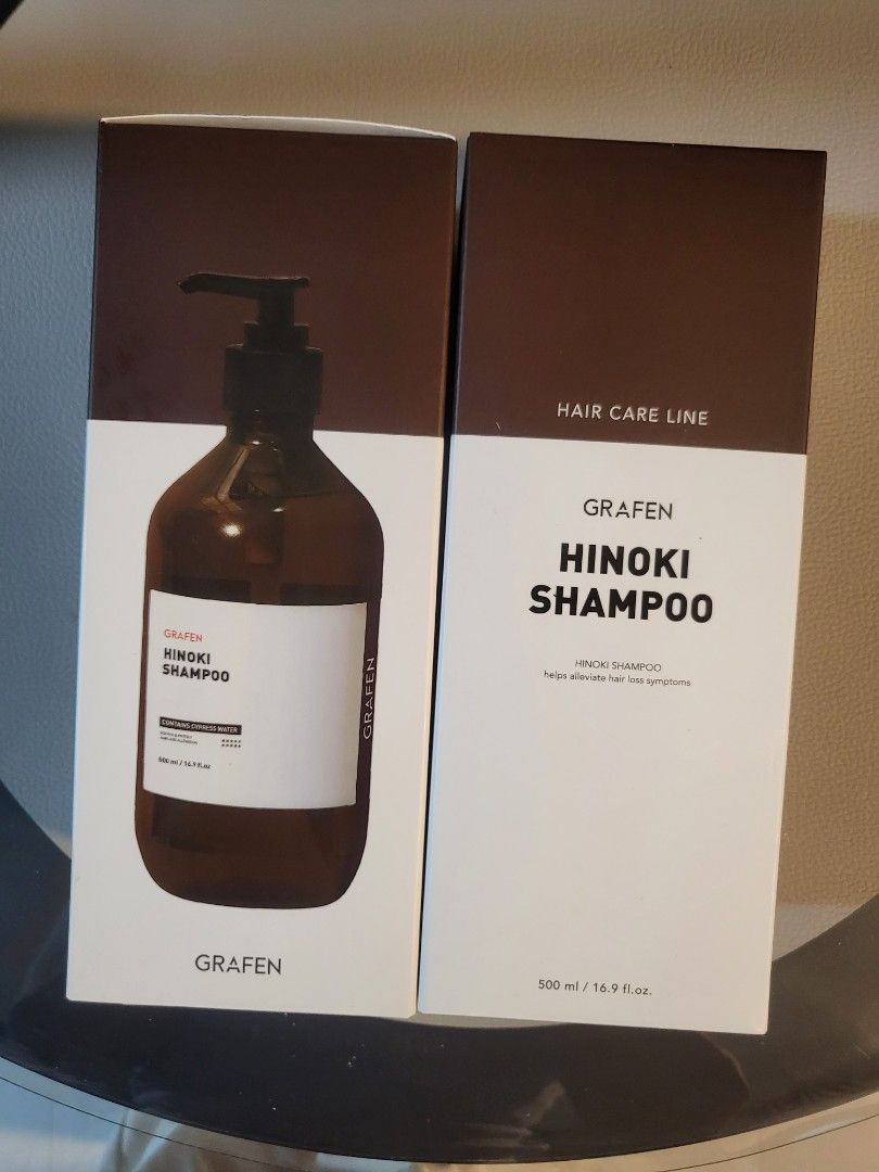 BNIB Grafen Hinoki Shampoo, Beauty & Personal Care, Hair on Carousell