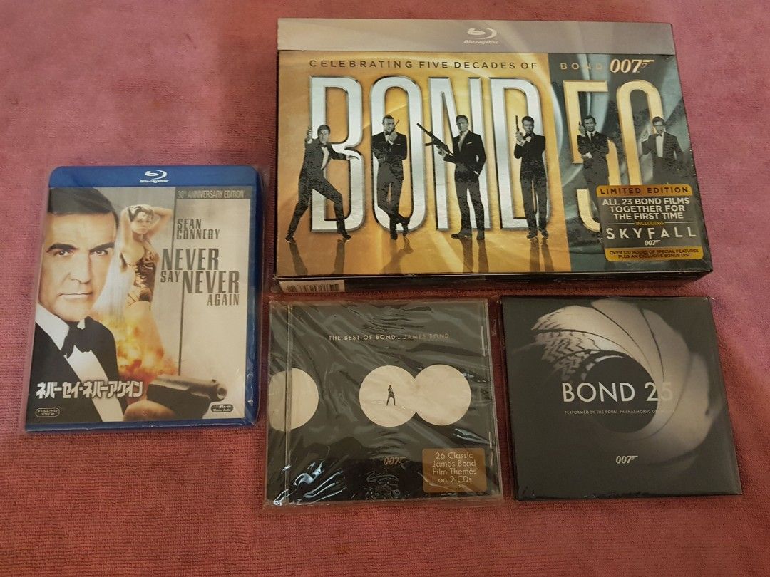 BNIB James Bond Boxset + Never Say Never Again Original Blu Ray + The ...