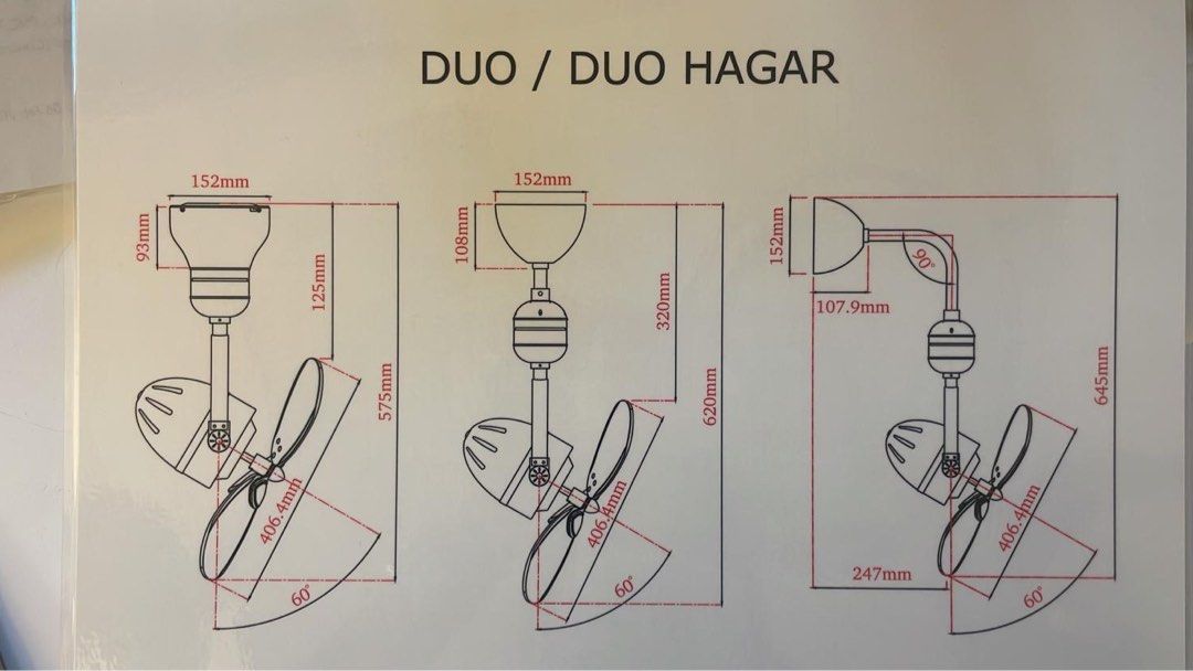 Brand New Bestar Duo Ceiling Fan, Furniture & Home Living, Lighting ...