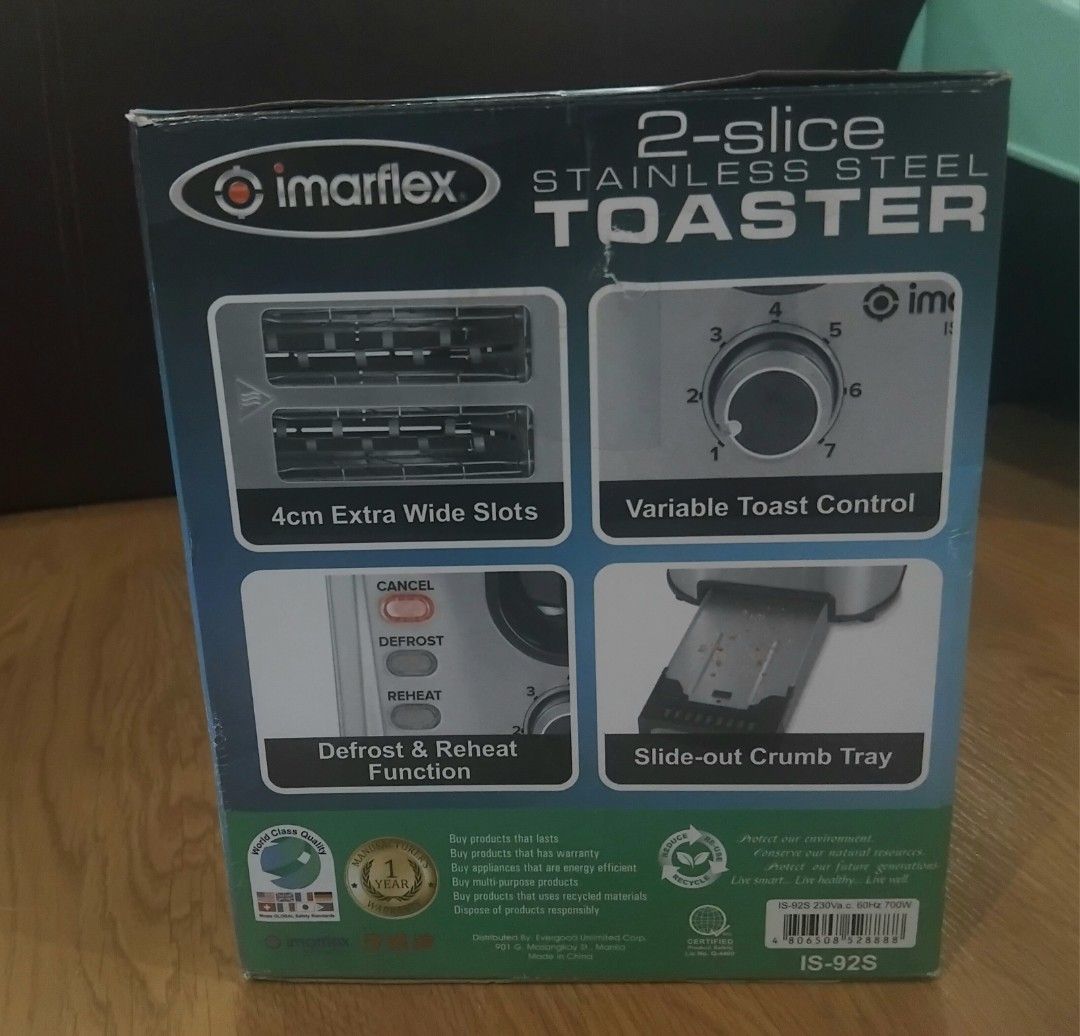 Brand new Toaster IMARFLEX, Furniture & Home Living, Kitchenware ...