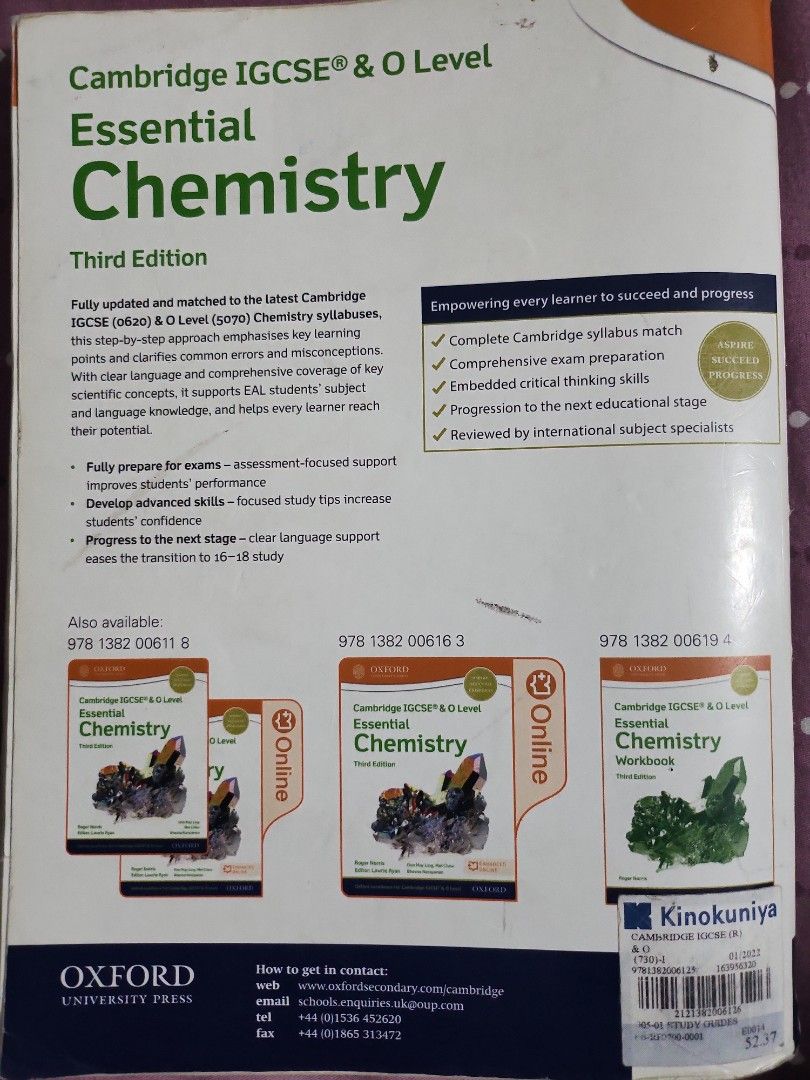 Cambridge IGCSE and O level Essential Chemistry (Third Edition ...