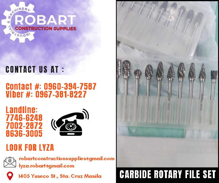 Carbide Rotary File Set, Commercial & Industrial, Construction Tools ...