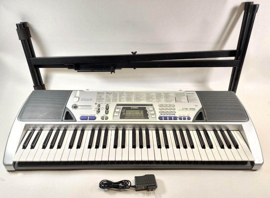 Casio (CTK-496) Piano Keyboard w Stand, Hobbies & Toys, Music & Media ...