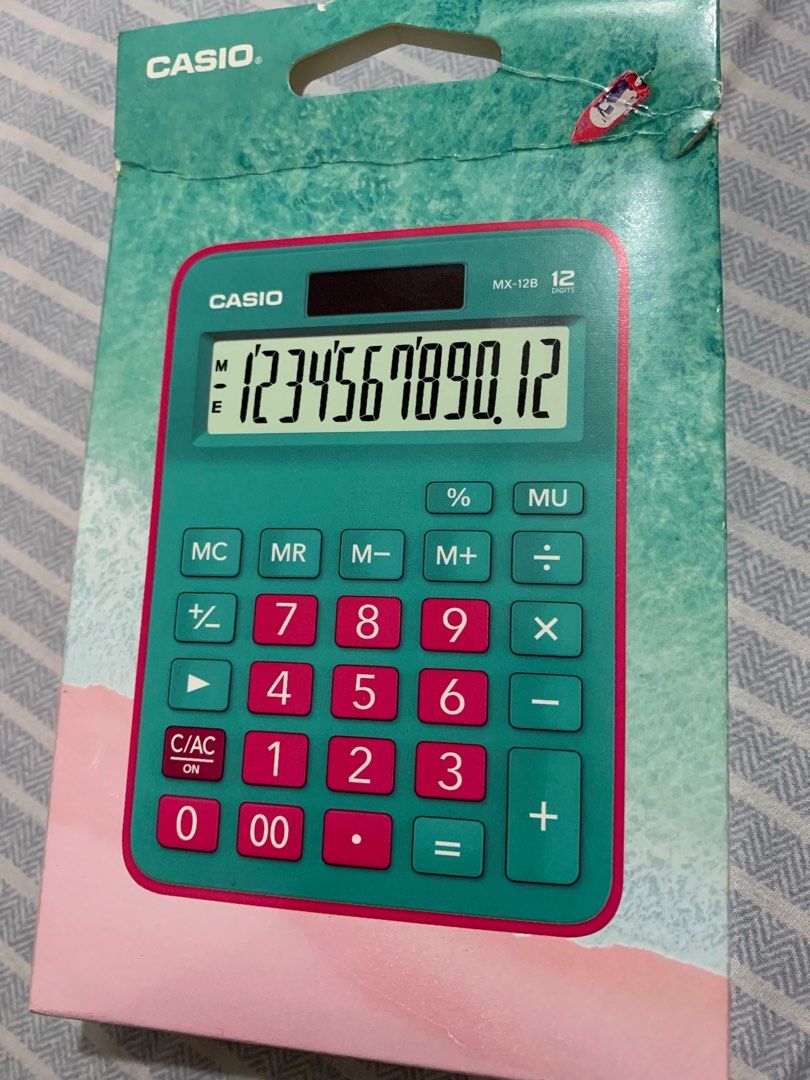 CASIO MX-12B Pink Mint Calculator, Mobile Phones & Gadgets, Other ...