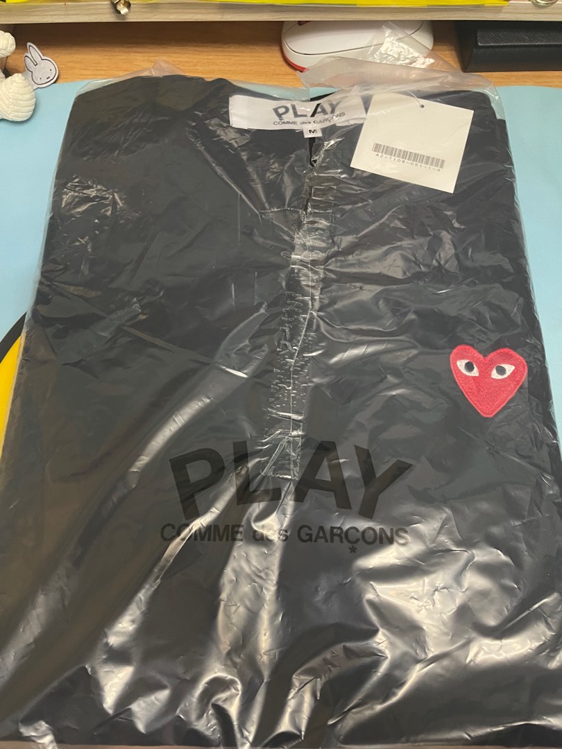 CDG PLAY Red Emblem Tee, Men's Fashion, Tops & Sets, Tshirts & Polo ...