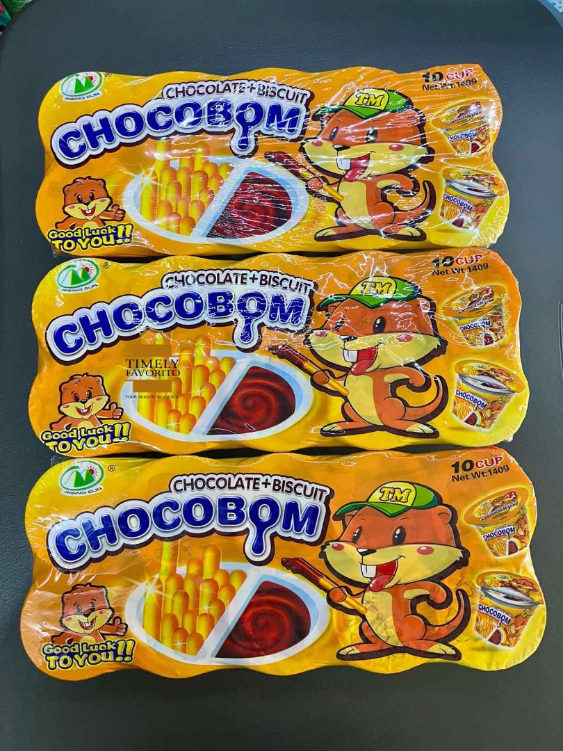 Chocobom Chocolate + Biscuit 10 cups, Food & Drinks, Packaged & Instant ...