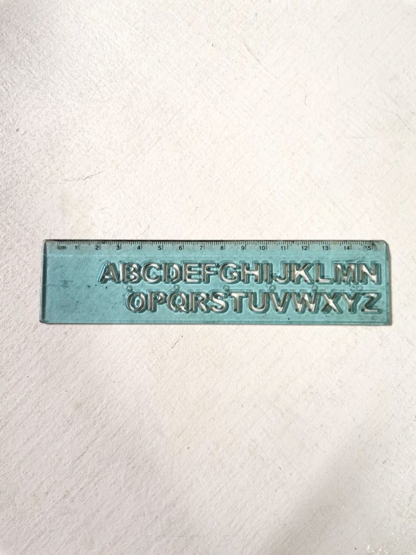 Circular Template Ruler | Alphabet Ruler | Mini Protractor (Set 3 in 1 ...