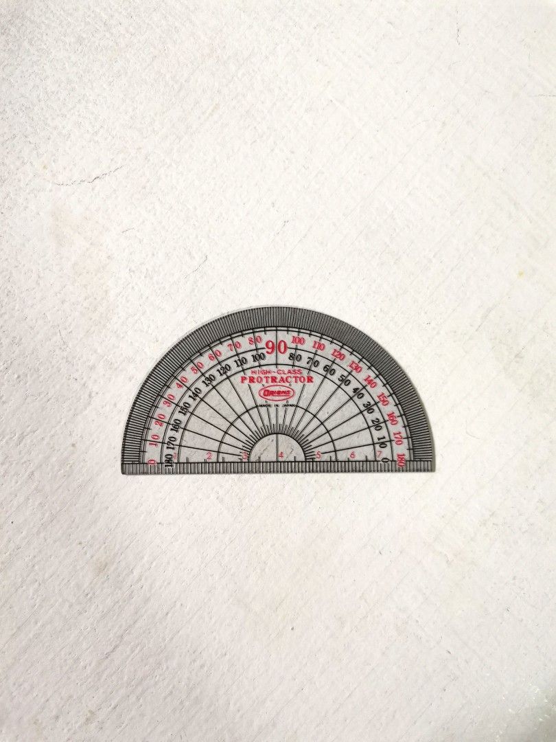 Circular Template Ruler | Alphabet Ruler | Mini Protractor (Set 3 in 1 ...