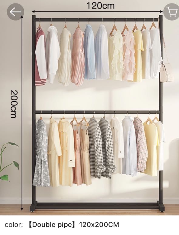 Clothes rack - double tier - black, TV & Home Appliances, Other Home ...