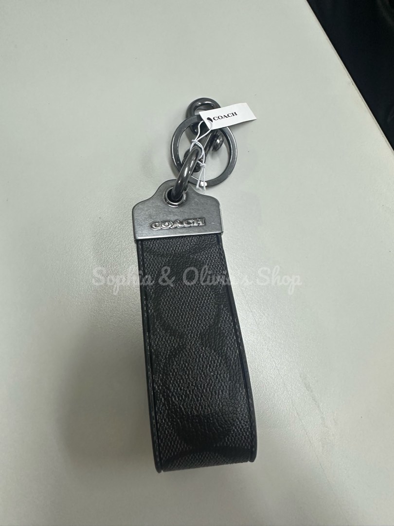Coach Key Fob/ Key Chain in Charcoal, Men's Fashion, Watches ...