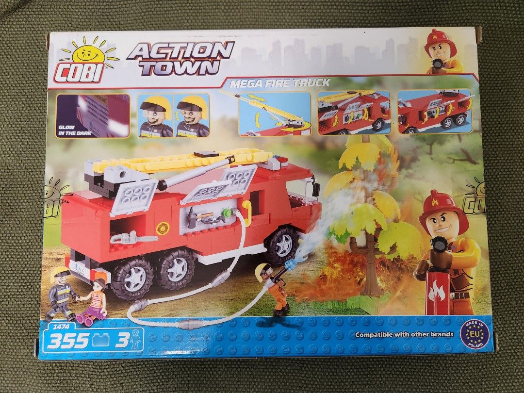 COBI 1474 Bricks Action Town Mega Fire Truck Original Brand New ...