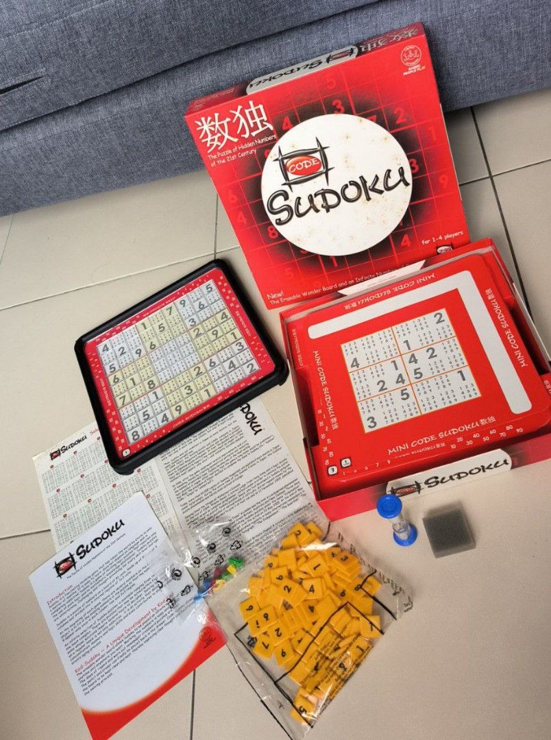Code Sudoku family boardgame The erasable wonder board and an infinite number of games ...