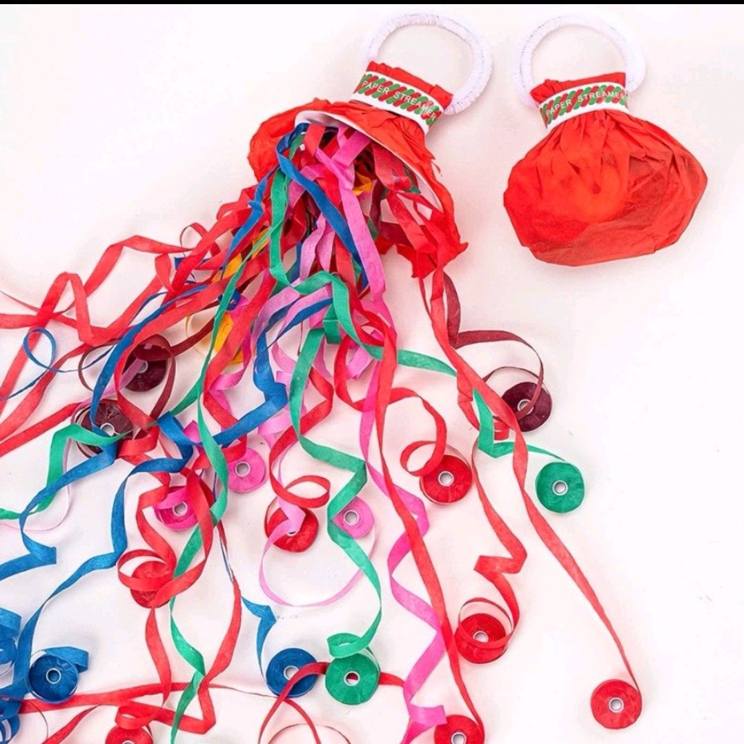 Colourful hand throw streamer easy clean-up colourful, Hobbies & Toys ...