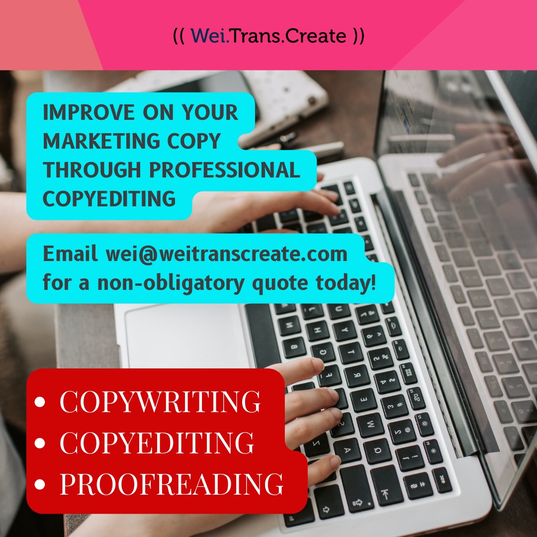 Copywriting, Copyediting, Proofreading of Web Copy, Brochures, Posters ...