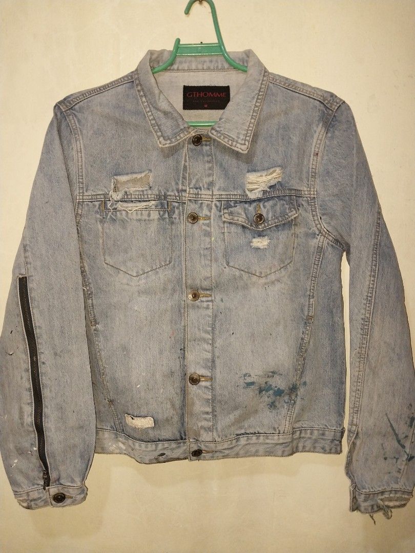 Denim tattered jacket, Men's Fashion, Coats, Jackets and Outerwear on ...