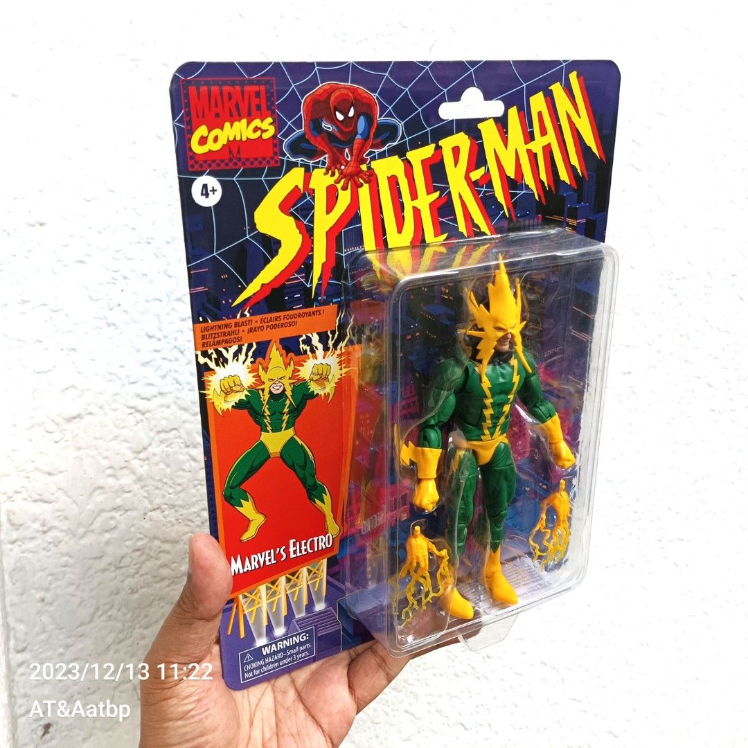 Marvel Legends Retro Spiderman Series ELECTRO 6" scale action figure ...