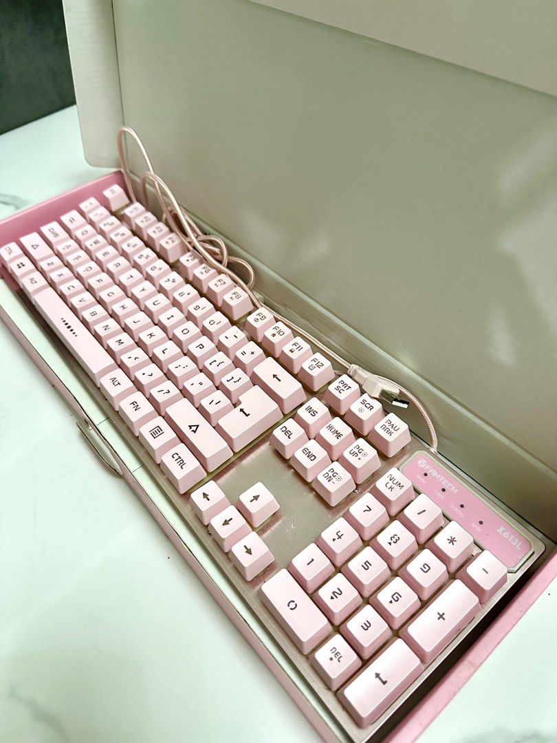 Fantech Pink Gaming Keyboard K613L Fighter II Sakura Edition, Computers ...