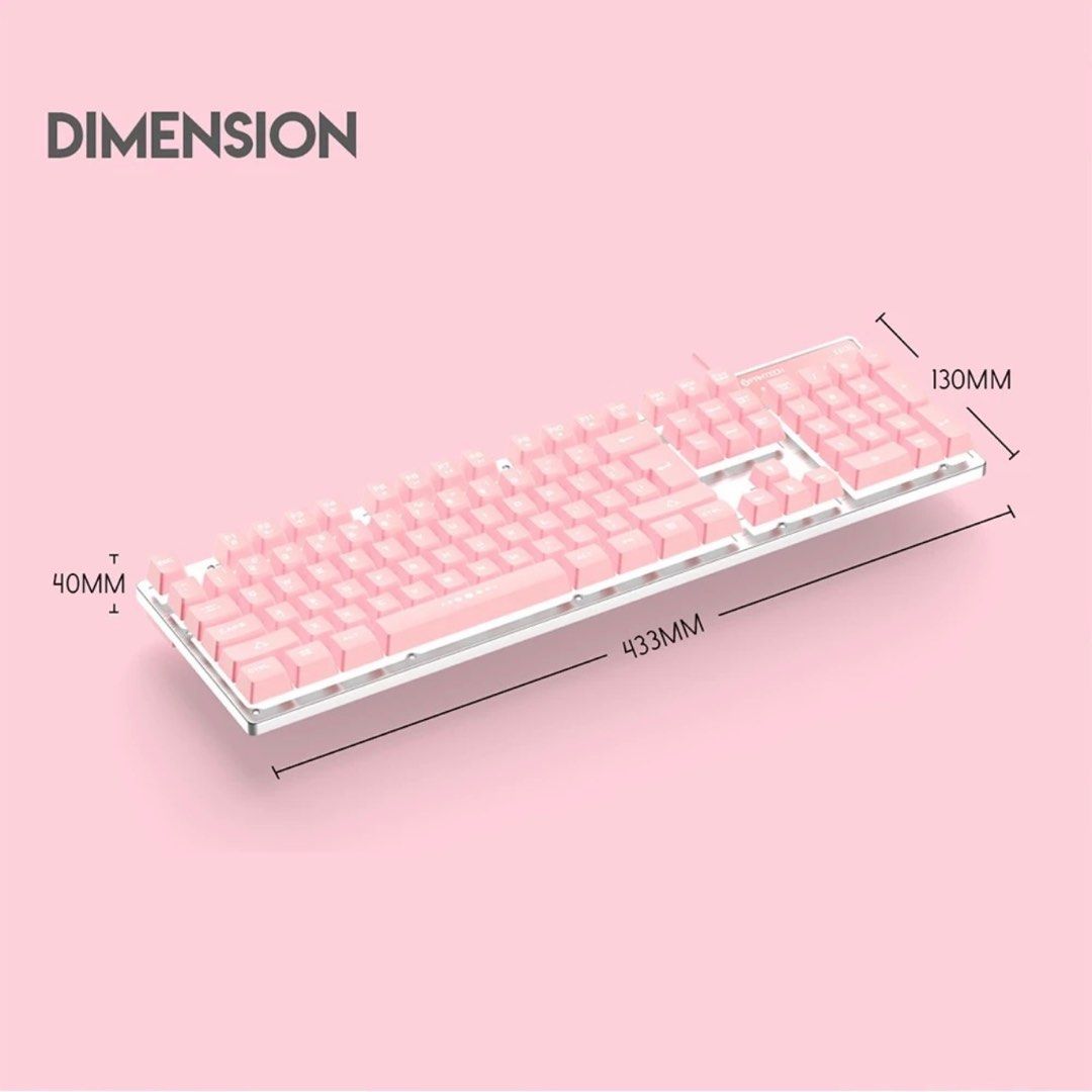 Fantech Pink Gaming Keyboard K613L Fighter II Sakura Edition, Computers ...