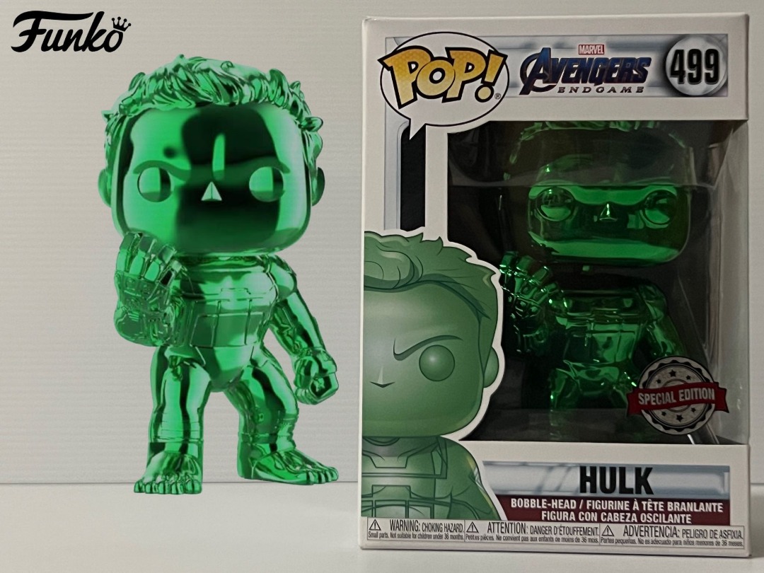 Funko POP! HULK ( GREEN CHROME) #499, Hobbies & Toys, Toys & Games on ...