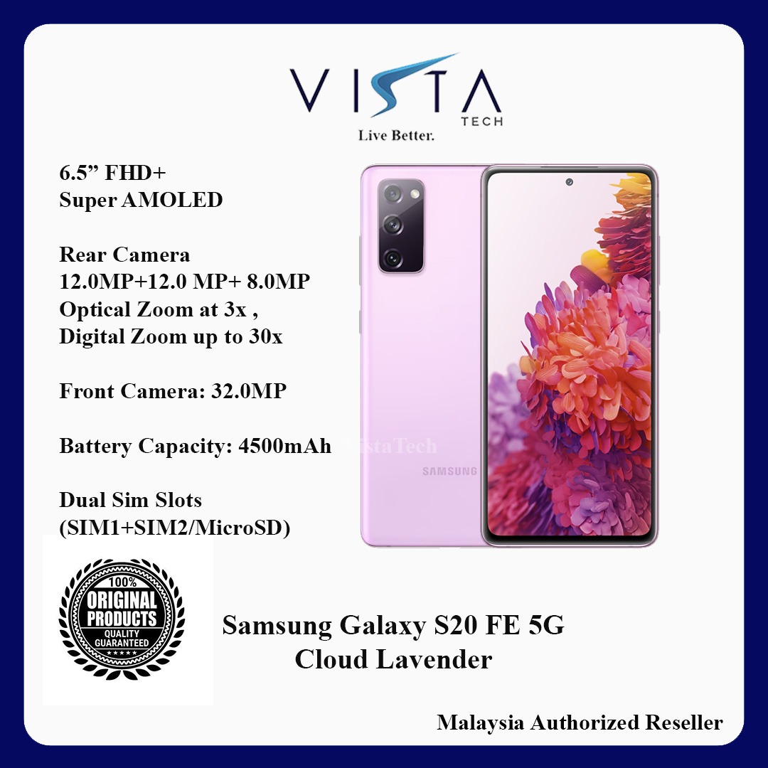 Galaxy S20 FE 5G Cloud Lavender 256GB, Mobile Phones & Gadgets, Mobile Phones, Android Phones ...
