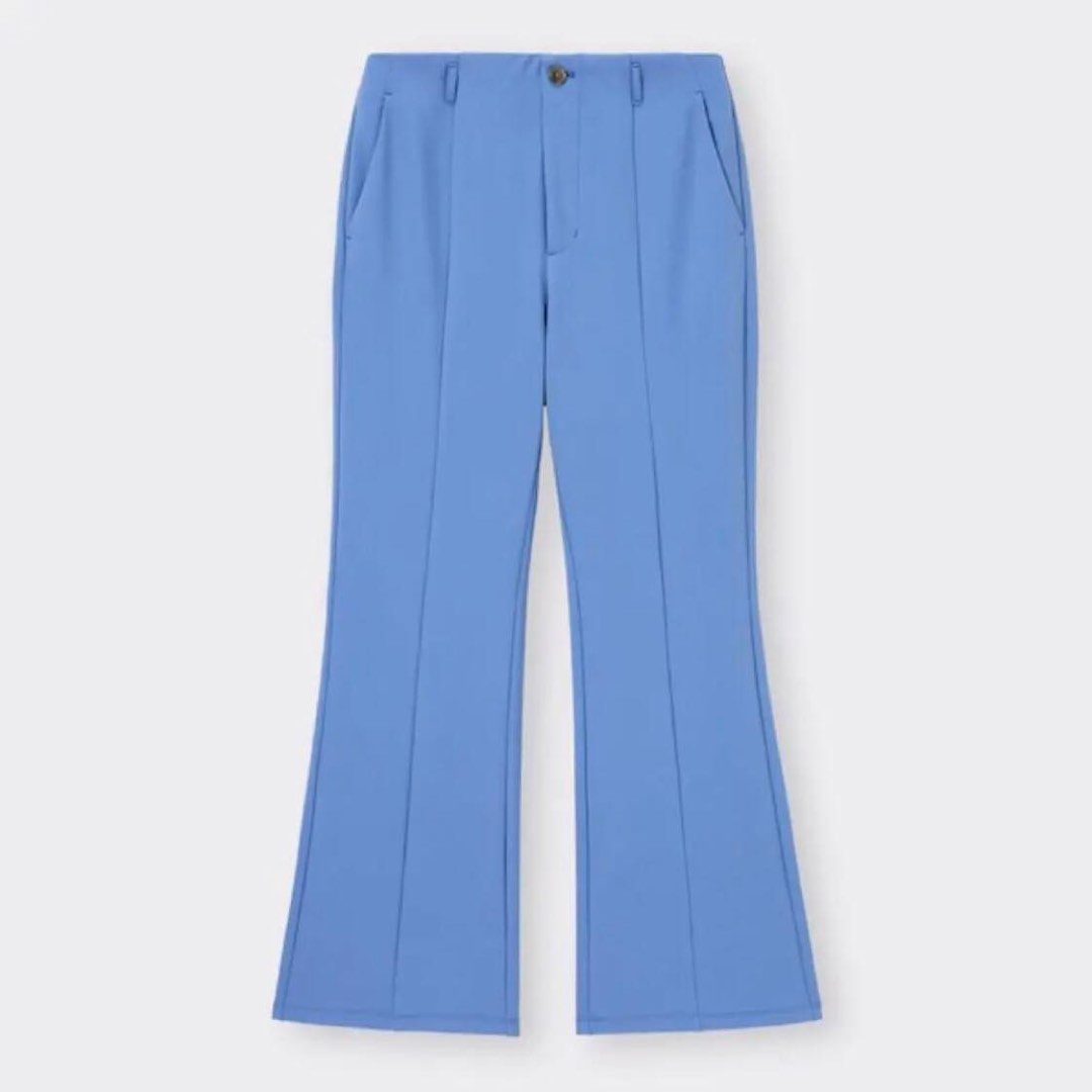 GU Blue Flared Pants Trousers, Women's Fashion, Bottoms, Other Bottoms ...