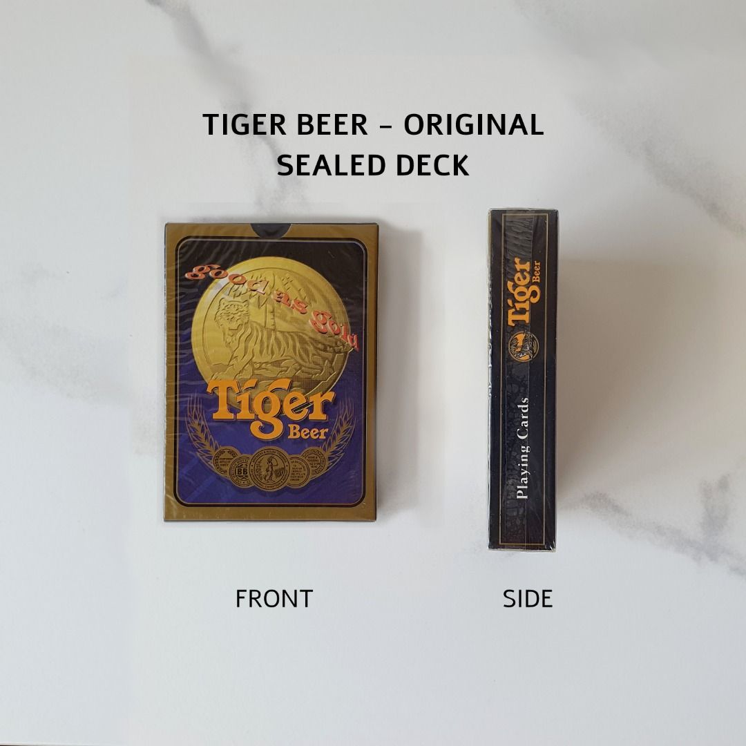 Guinness Stout, Carlsberg, Tiger Beer Playing Cards | Gold Gilded Edge ...